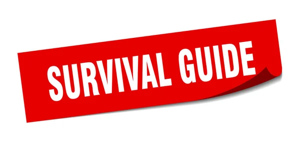 Survival Guide Sign Isolated Sticker Ribbon Tag Stock Vector by ...