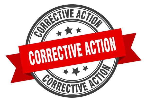 Corrective Action Sticker Corrective Action Rectangular Label Isolated ...