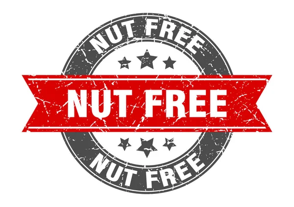 Nut Free Sticker Nut Free Rectangular Label Isolated White Background ...