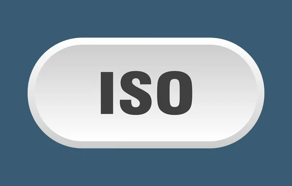 Iso Sticker Iso Rectangular Label Isolated White Background Stock ...