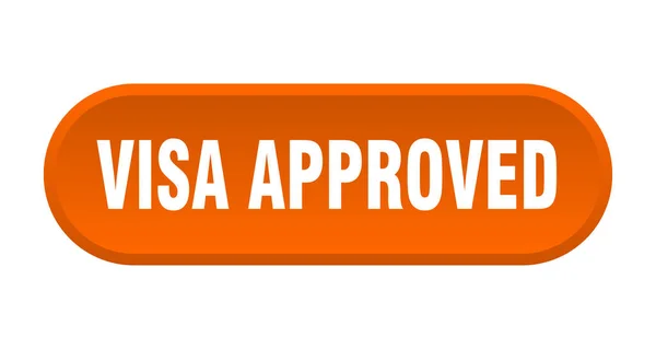 Visa Approved Sticker Visa Approved Rectangular Label Isolated White ...