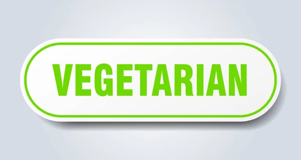 Vegetarian Sticker Vegetarian Rectangular Label Isolated White ...