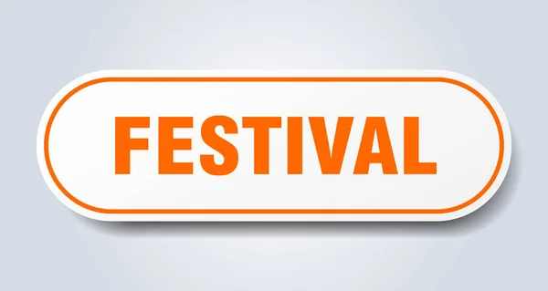 Festival Sticker Festival Rectangular Label Isolated White Background ...