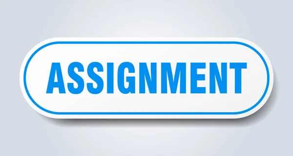 Assignment Sticker Assignment Rectangular Label Isolated White ...