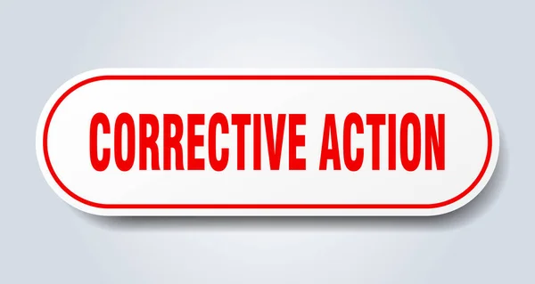 Corrective Action Sticker Corrective Action Rectangular Label Isolated ...