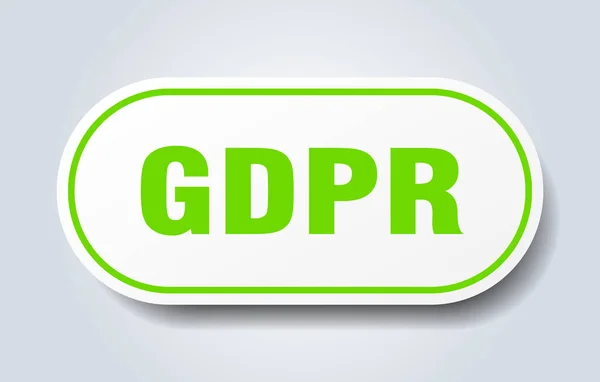 Gdpr Sticker Gdpr Rectangular Label Isolated White Background Stock ...