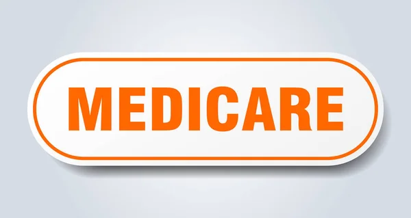 Medicare Sticker Medicare Rectangular Label Isolated White Background ...