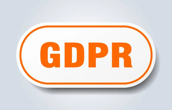 Gdpr Sticker Gdpr Rectangular Label Isolated White Background Stock ...