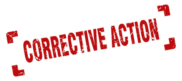 Corrective Action Sticker Corrective Action Rectangular Label Isolated ...