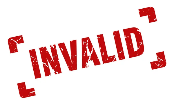 Invalid Sticker Invalid Rectangular Label Isolated White Background ...