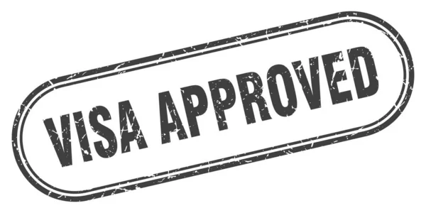 Visa Approved Sticker Visa Approved Rectangular Label Isolated White ...