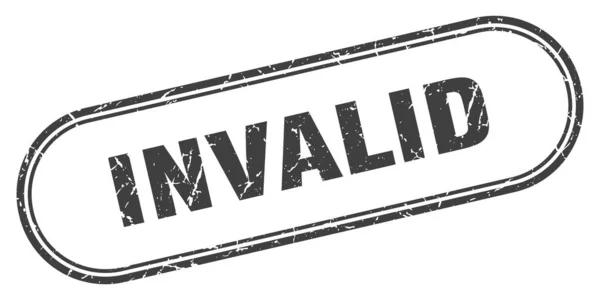 Invalid Sticker Invalid Rectangular Label Isolated White Background ...