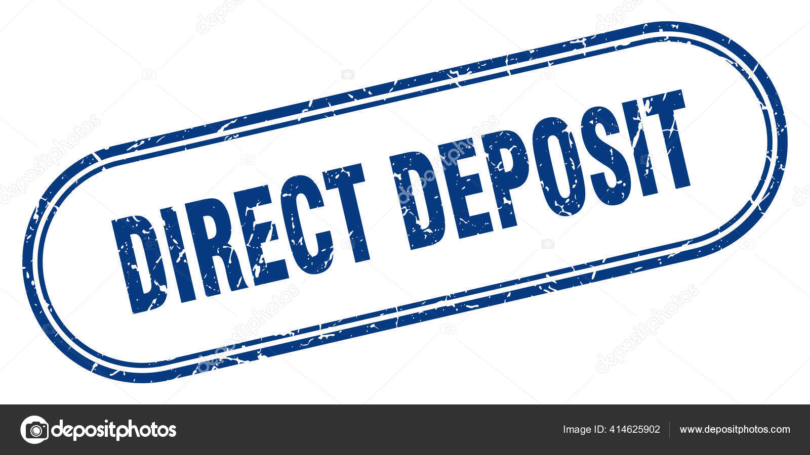 Direct Deposit Stamp Rounded Grunge Sign White Background Stock Vector ...