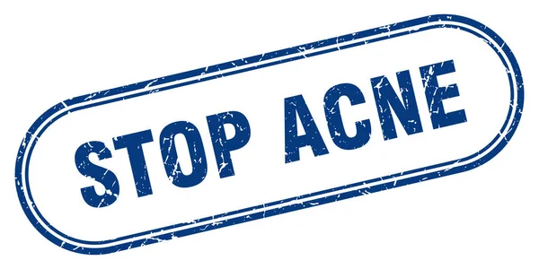 Stop Acne Stamp Stop Acne Rectangular Stamp Isolated White Background ...