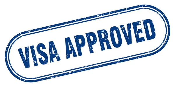 Visa Approved Sticker Visa Approved Rectangular Label Isolated White ...