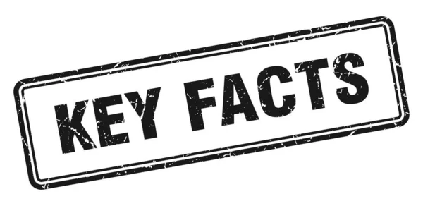 Key Facts Sticker Key Facts Rectangular Label Isolated White Background ...