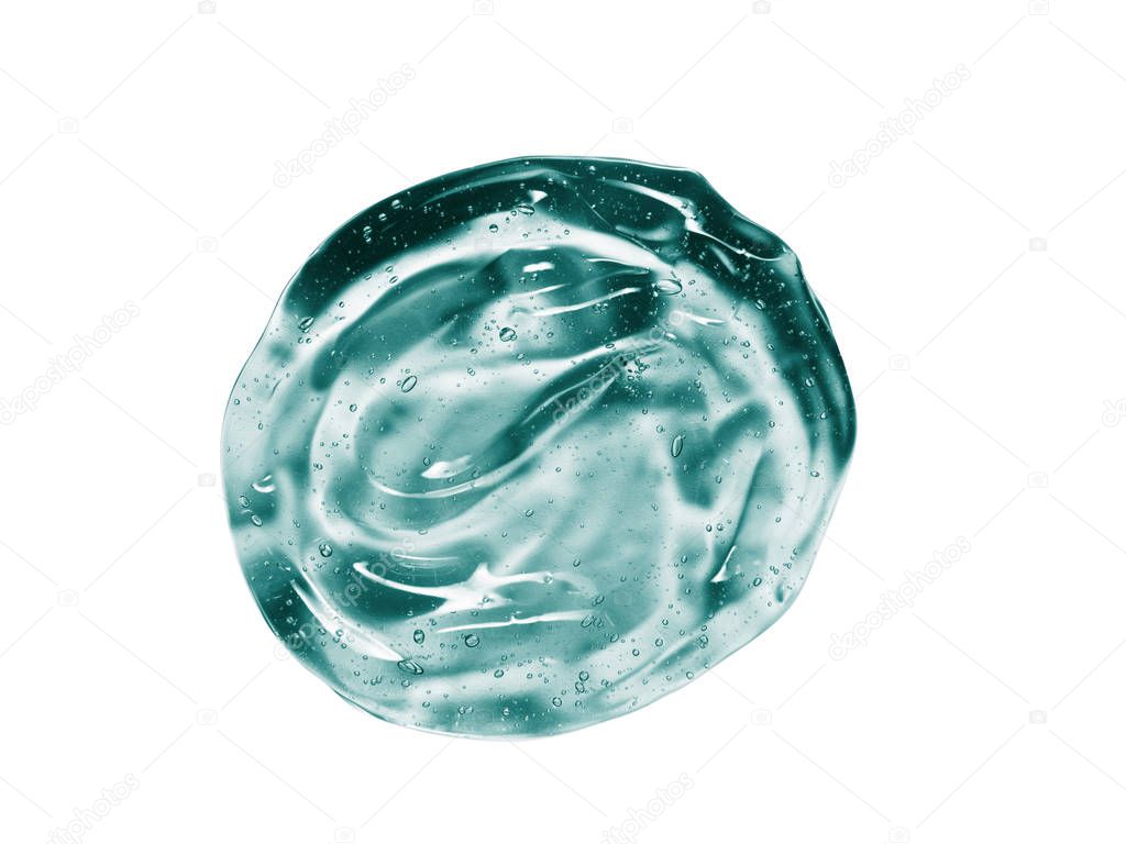 Textura de gel s rico. Muestra de crema l quida cosm tica azul claro ...