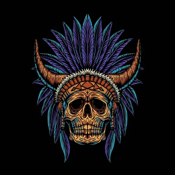 Calavera apache Imágenes Vectoriales, Gráfico Vectorial de Calavera ...