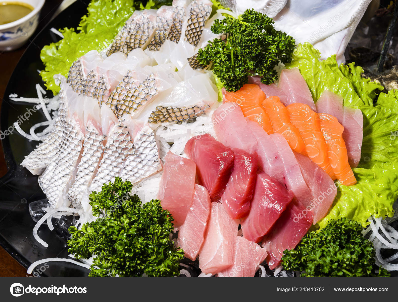 Closeup Raw Fresh Sashimi Japanese Food — Stock Photo © jack520429 ...