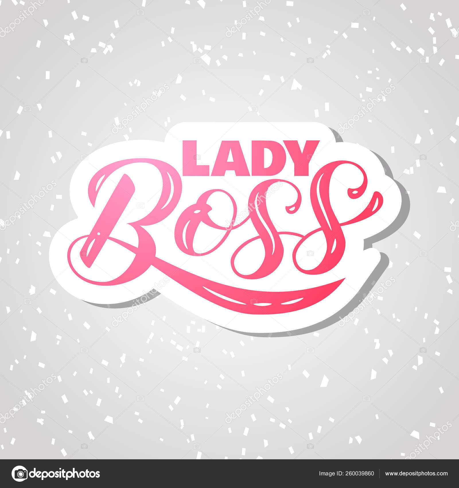 Lady Boss lettering. Quote for clothes, banner or postcard. Vector ...