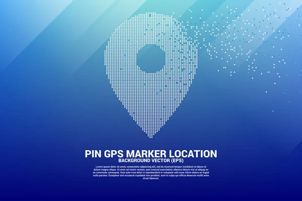 Location Pin Marker Signage Pixel Style City Background Gps Technology — Stock Vector © bookzv ...