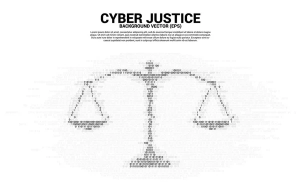 Justice scale with dot and line connection circuit board style. Background Concept of cyber ...