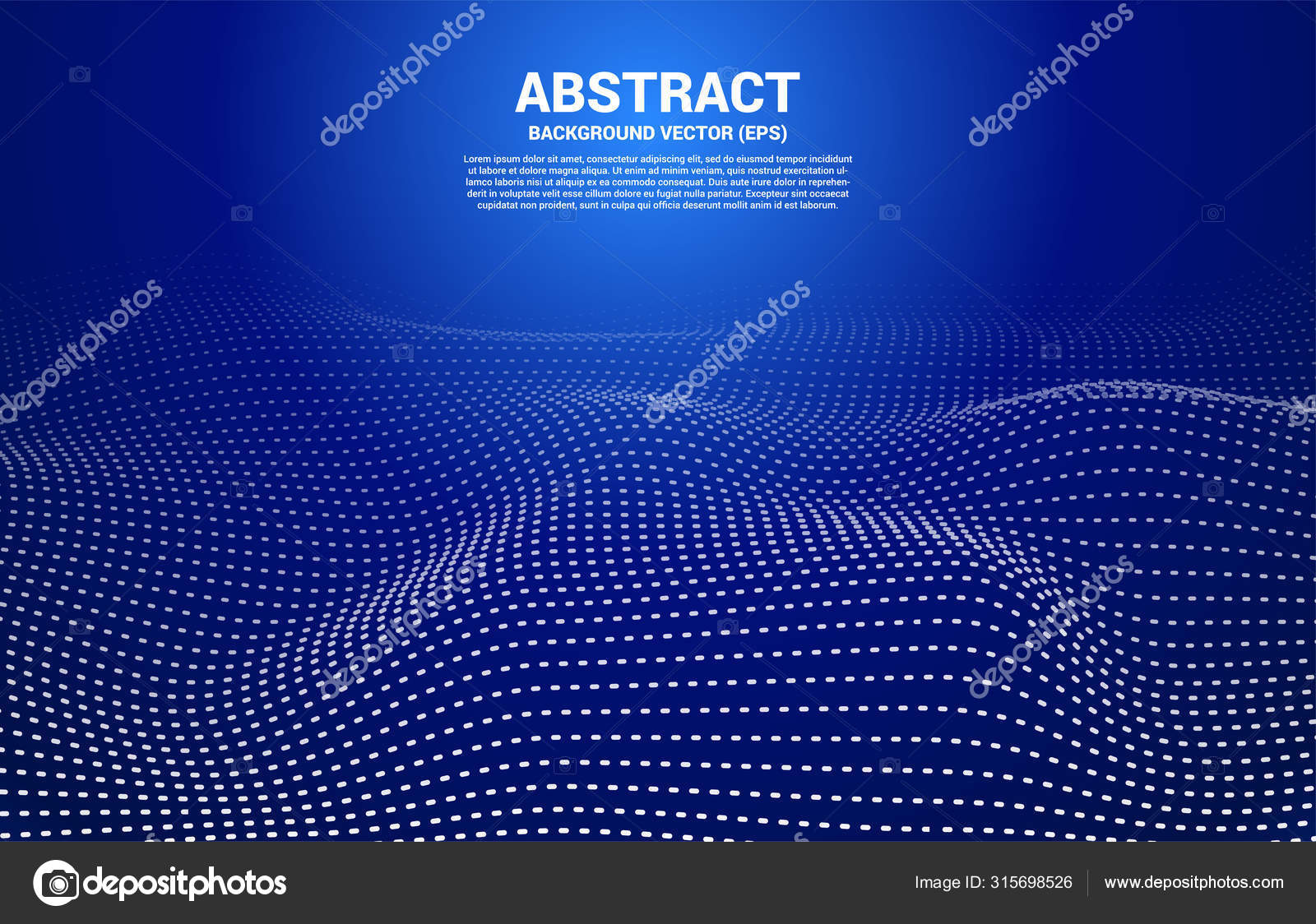 Blue Digital Contour curve dot and line and wave with wireframe ...