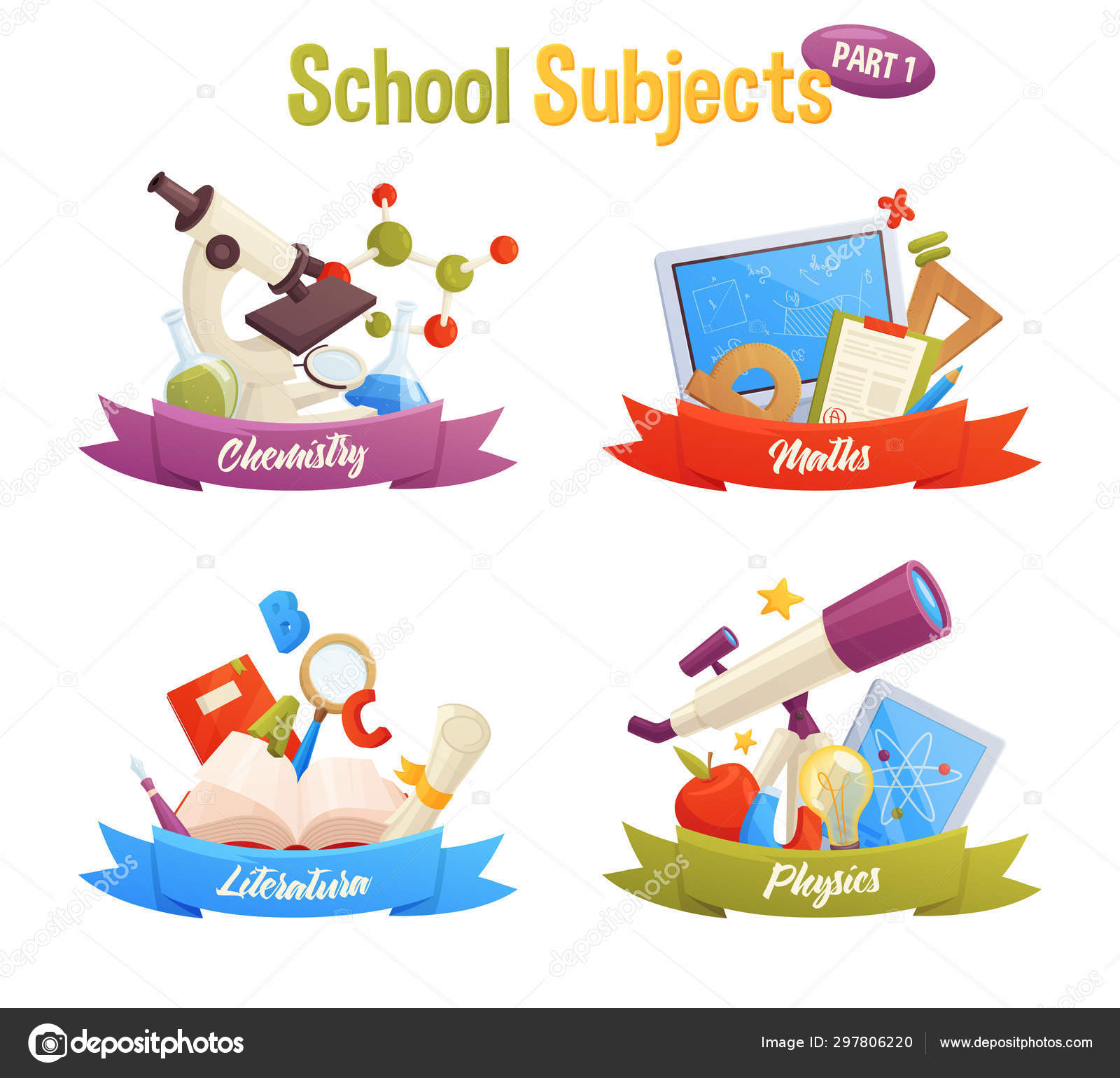 School Subjects Clip Art Free