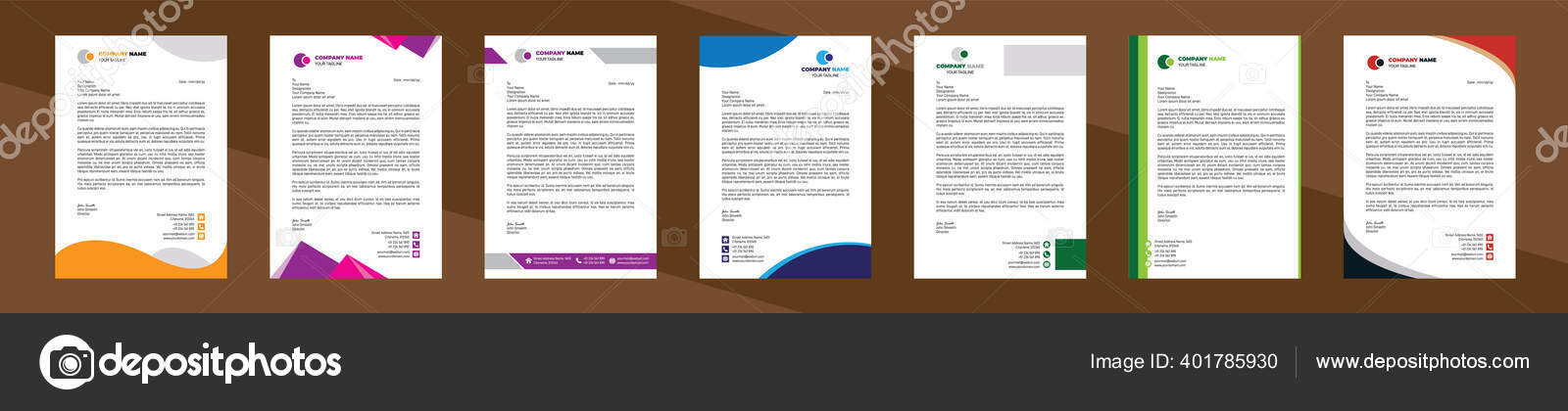 Set Visual Identity Letter Logo Elements Polygonal Style Letterhead ...