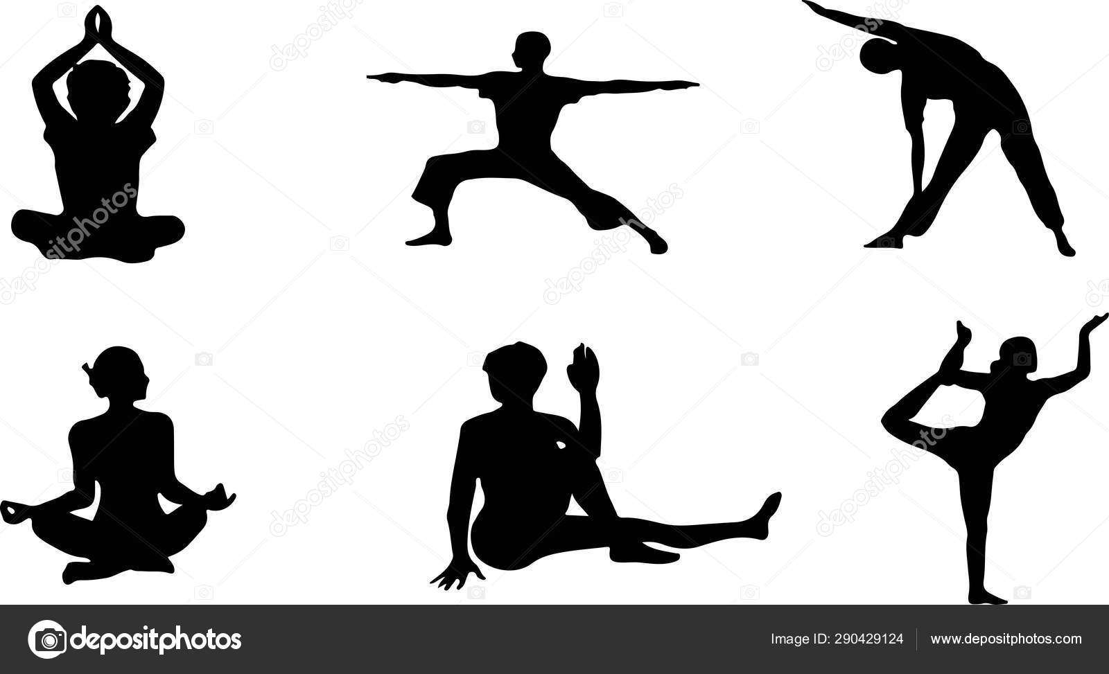 Yoga Icon White Background Stock Vector Image by ©safeeee1@gmail.com ...