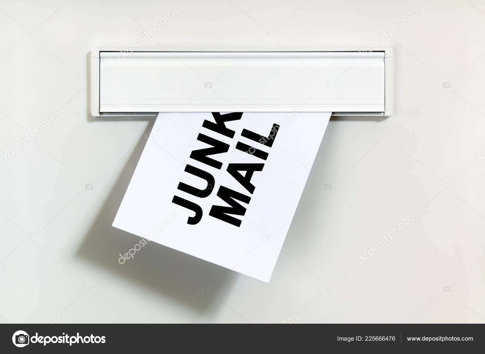 Junk Mail Spam Letter Being Delivered Letterbox Concept Unsolicited ...