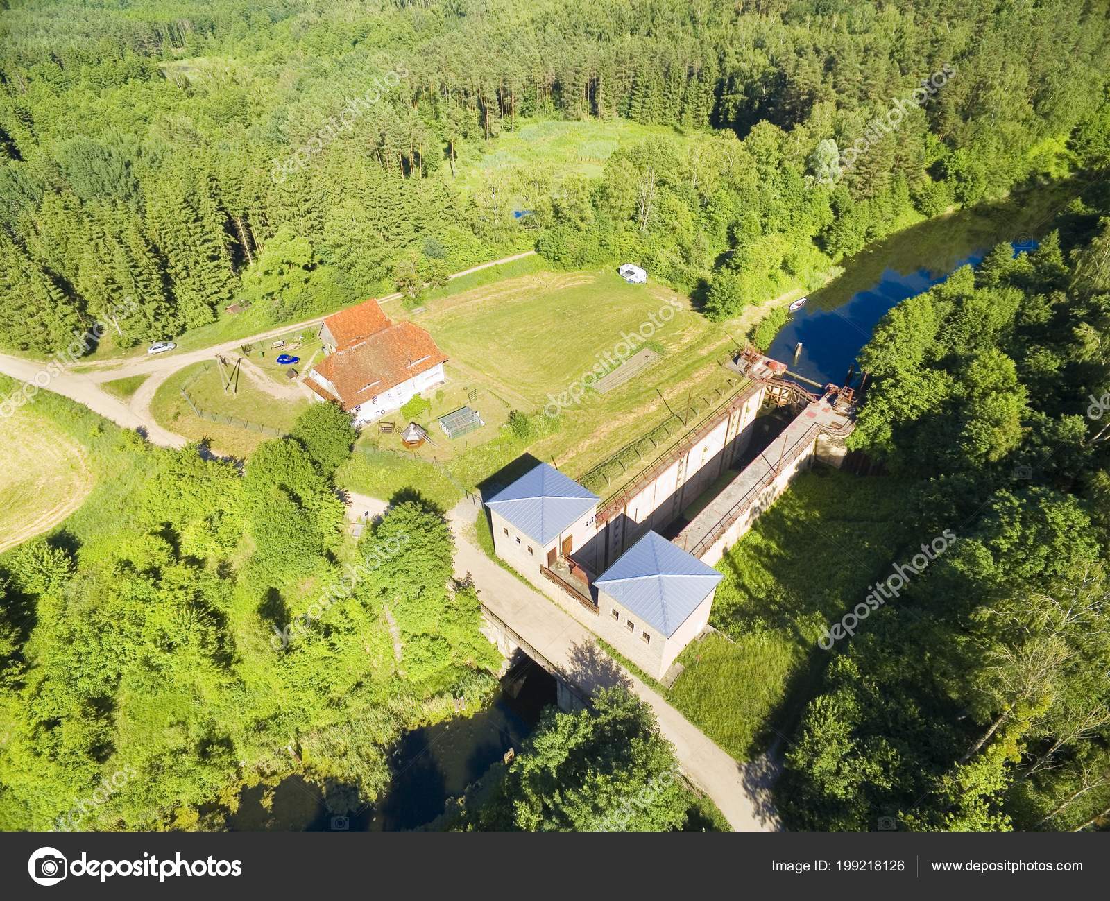 Giant Concrete Lock Piaski Sandhof Guja Part Masurian Canal Which ...