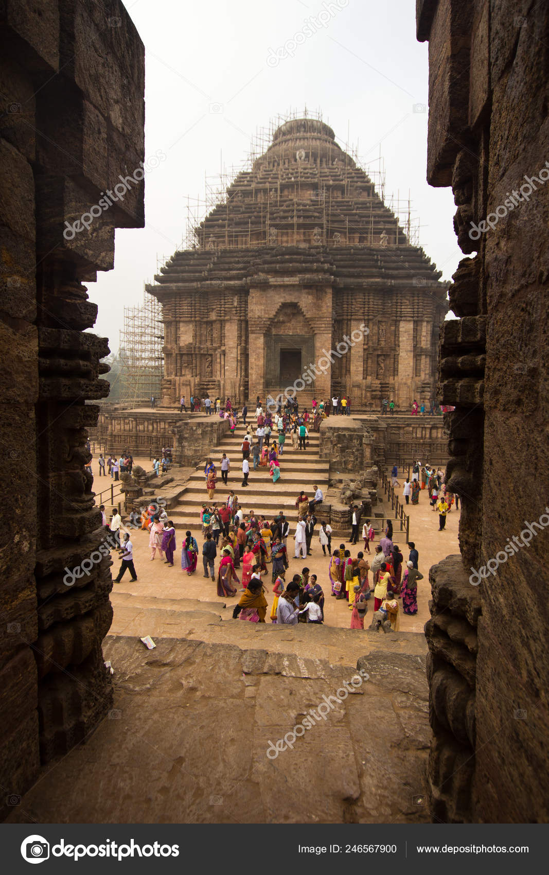 Konark India January 2016 People Visiting Sun Temple 13Th Century ...