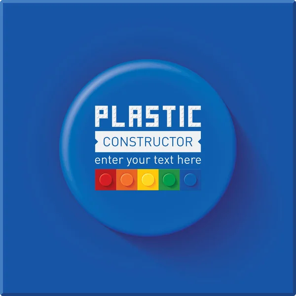 Ilustraci n vectorial. Gran detalle azul brillante de alta calidad de un constructor de pl stico ...