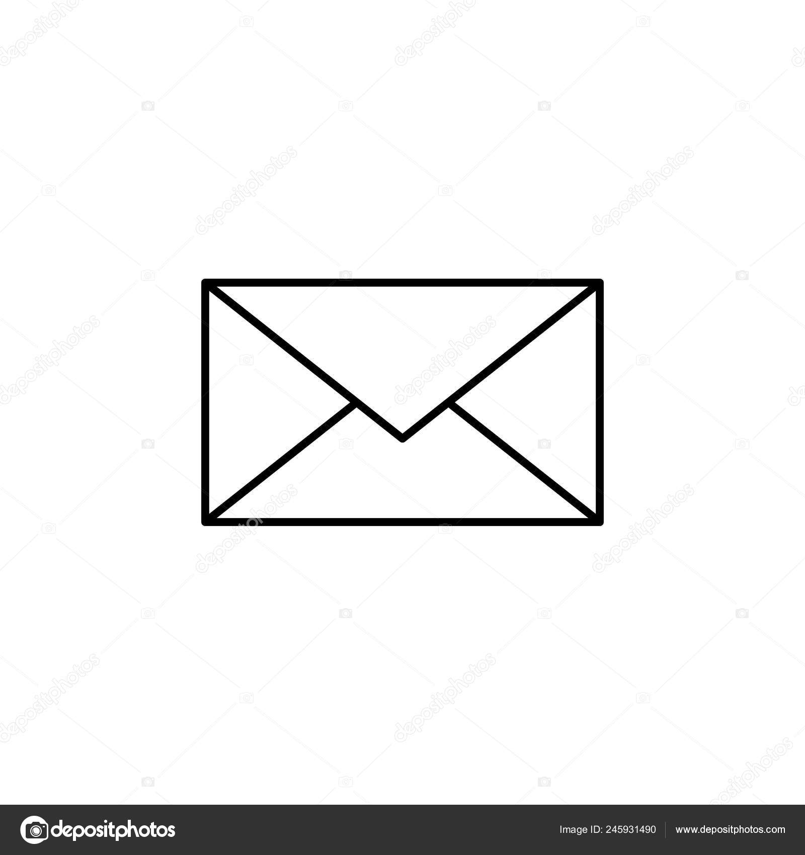 Email Message Outline Icon Signs Symbols Can Used Web Logo Stock Vector ...