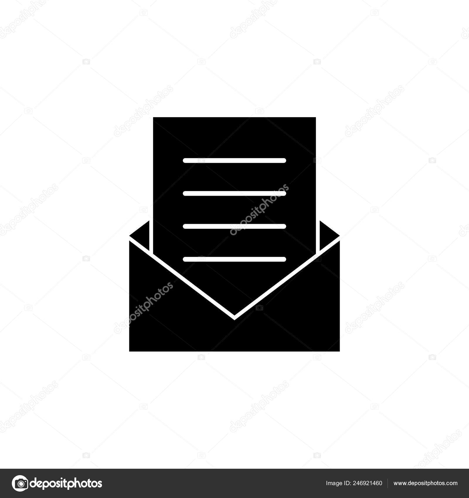 Send Email Letter Icon Signs Symbols Can Used Web Logo Stock Vector ...