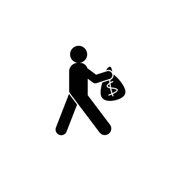 rich man glyph icon. Element of Development illustration icon. Signs ...