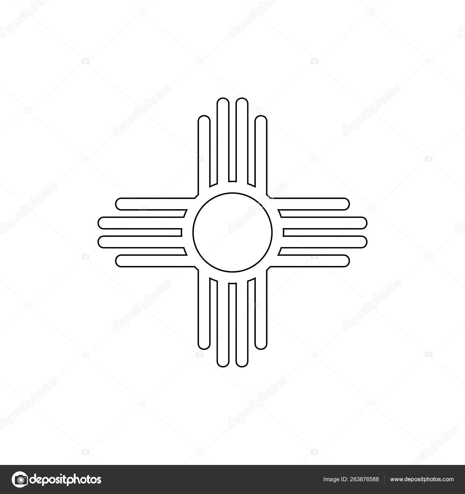 Native American Sun Symbol Drawing