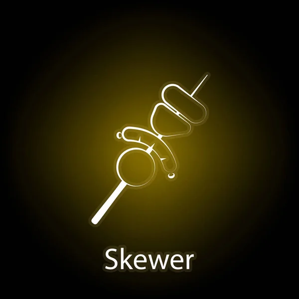 l nea de pincho de comida r pida icono de ne n. Elemento del icono de ilustraci n de alimentos ...