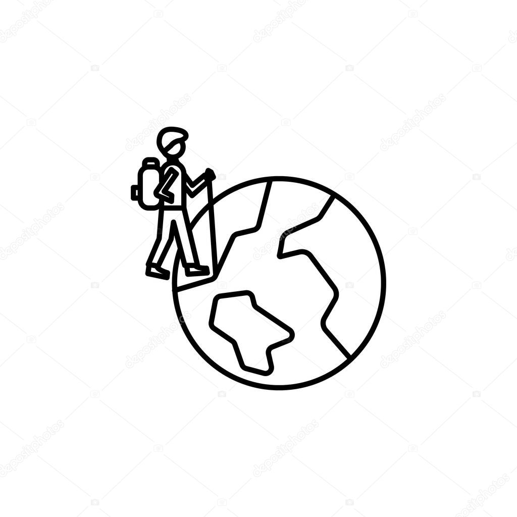 icono de l nea de llana. Los signos y s mbolos se pueden utilizar para la web, logotipo ...