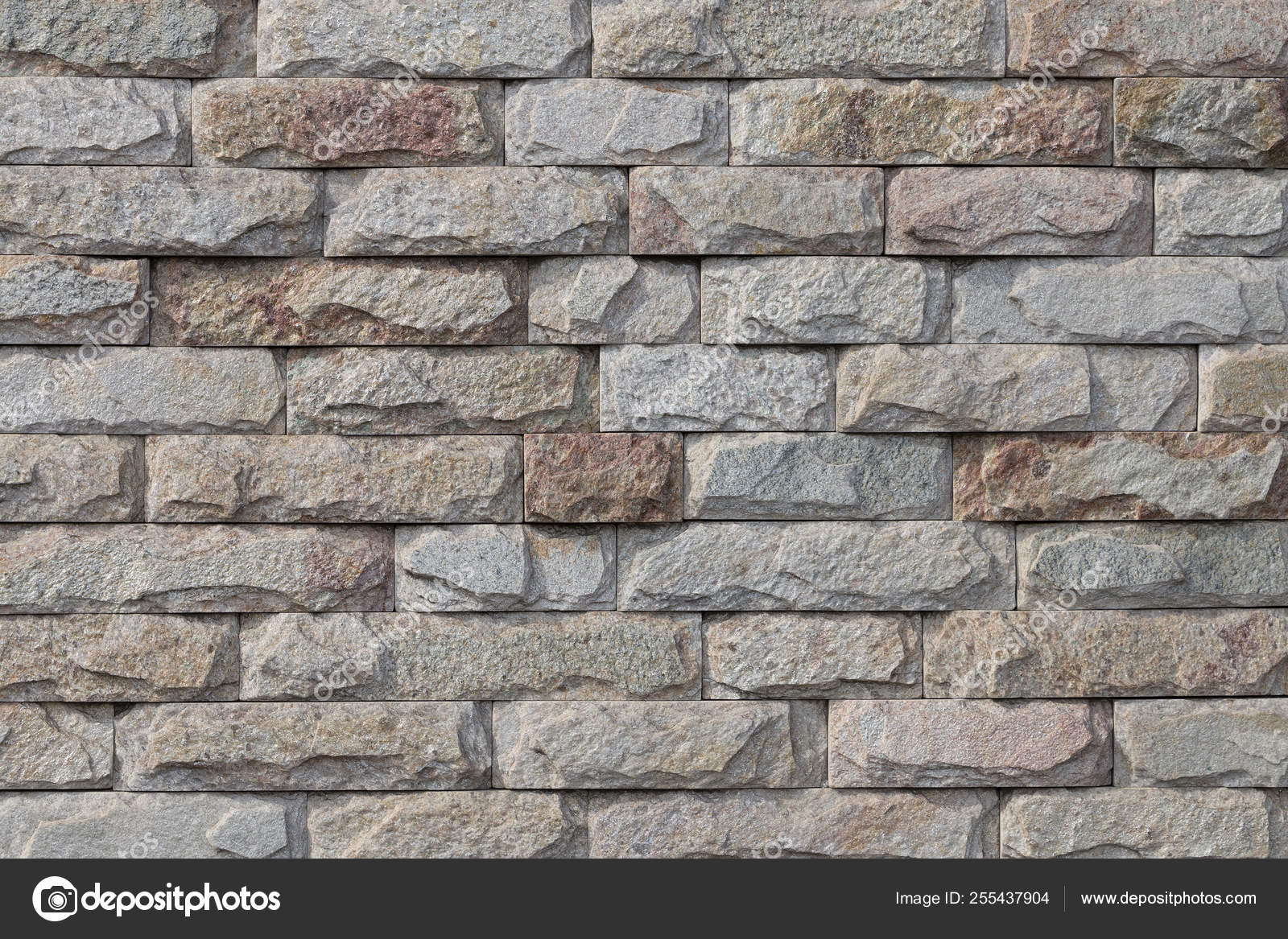 Light Brick Wall Made Natural Stone — Stock Photo © Alex_NB #255437904