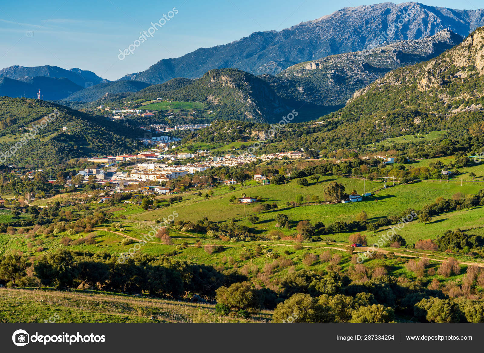 Ubrique, Cadiz. Spain. White villages of Andalusia in the park of ...