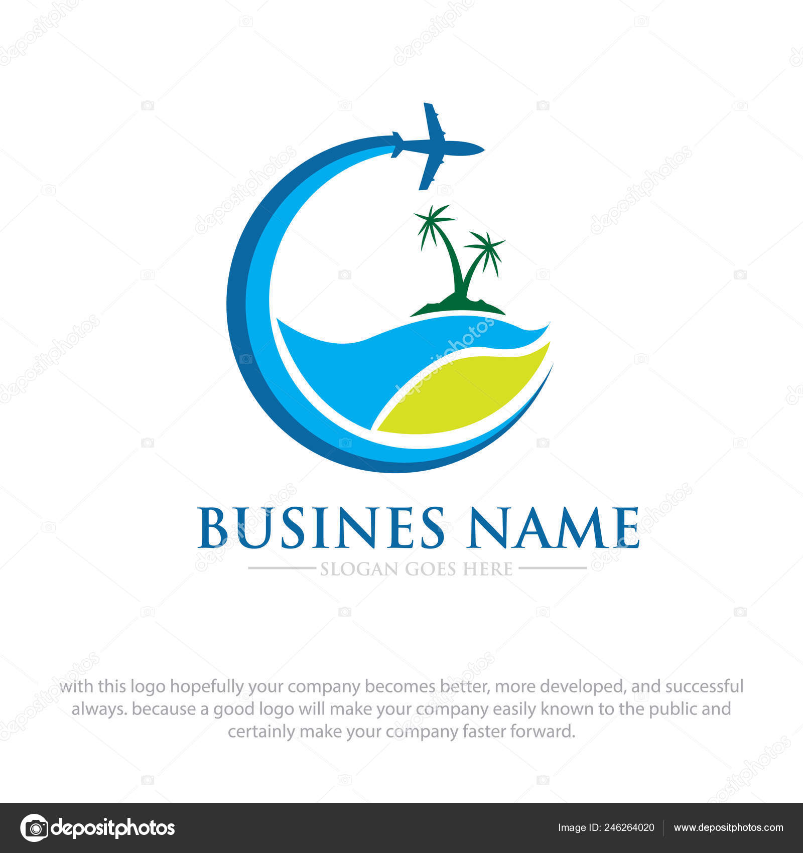 Travel Logo Designs Background Stock Vector by ©onenine19 246264020