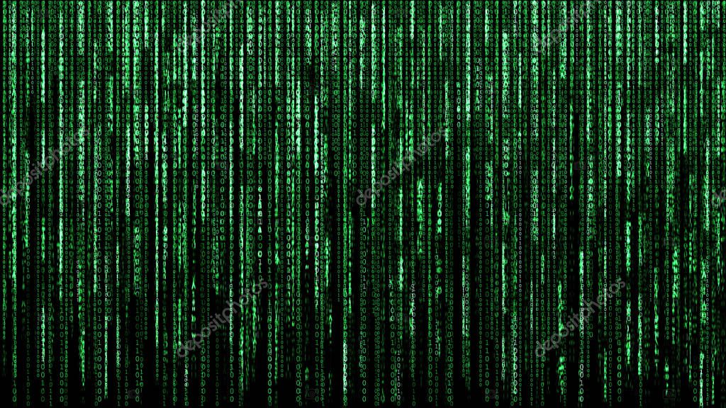 boceto dibujado digital foto bosquejo red binaria verde Matrix 2023