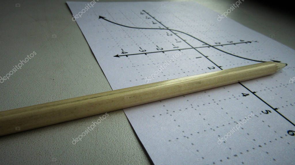 Representación gráfica de funciones matemáticas y un lápiz 2022