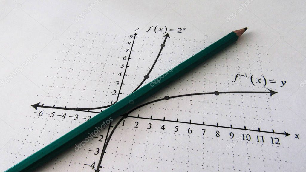 Representación gráfica de funciones matemáticas y un lápiz 2022