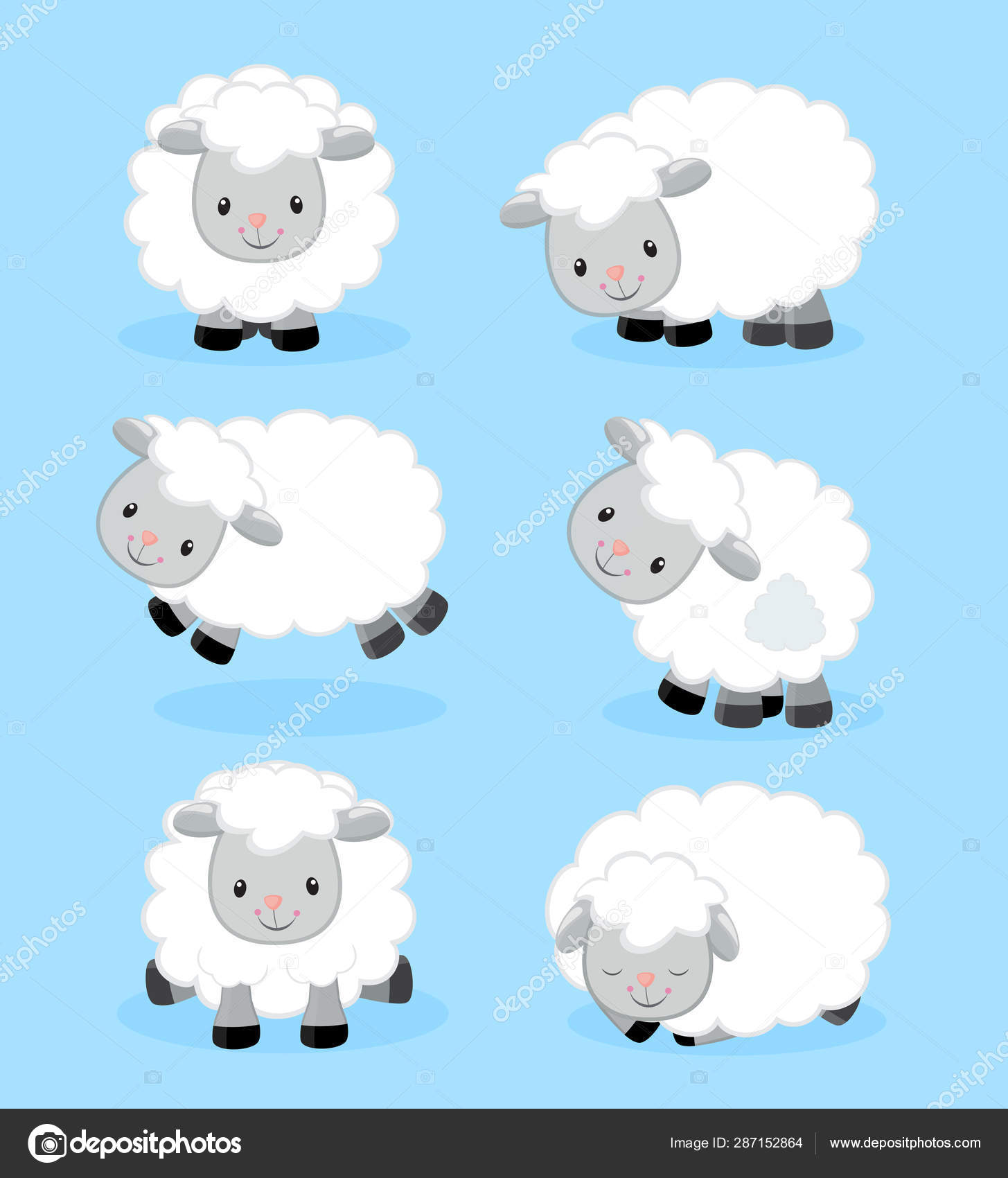 Cute Sheep Vector