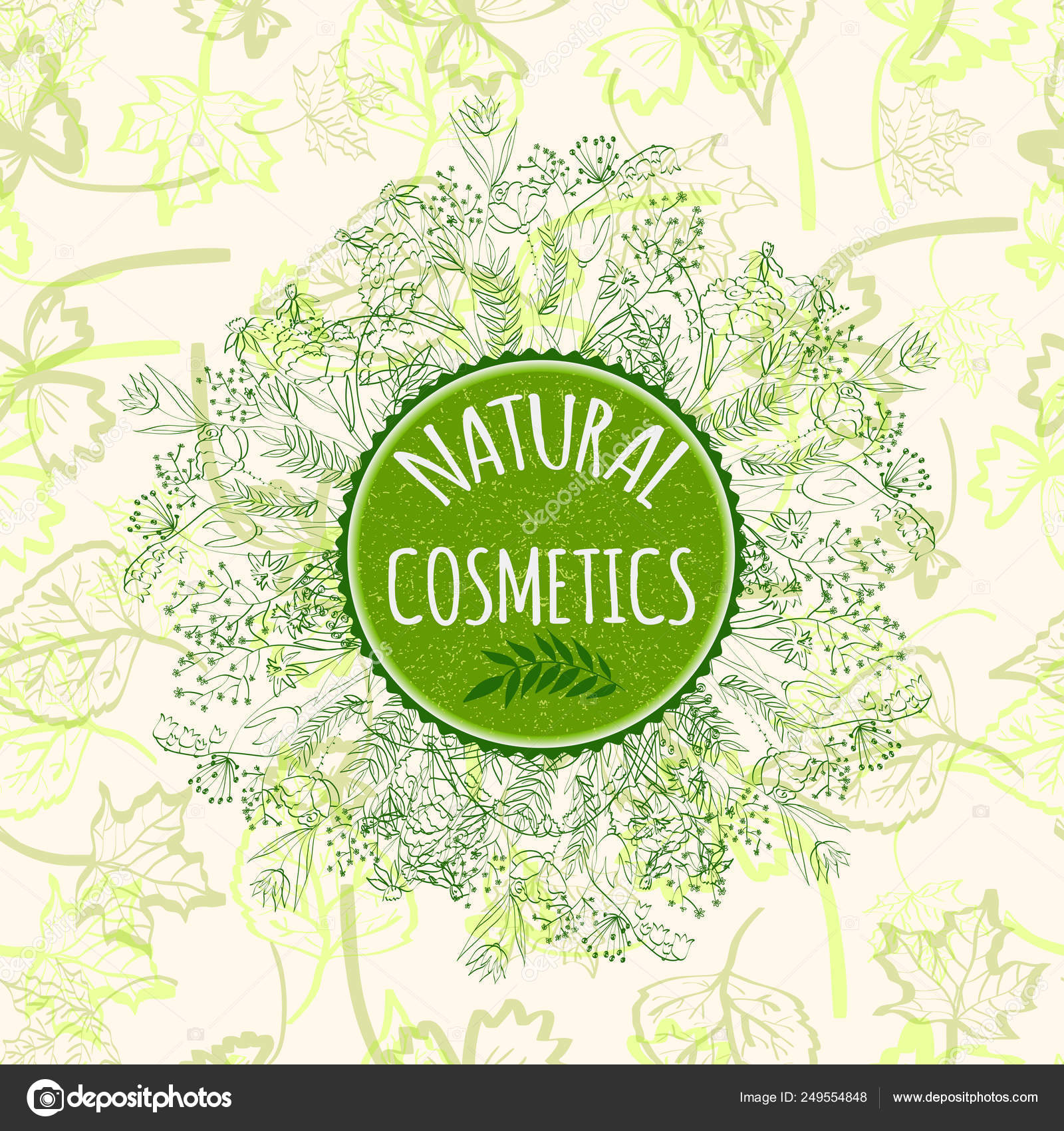 Vector label for natural cosmetic products. Stock Vector by ...