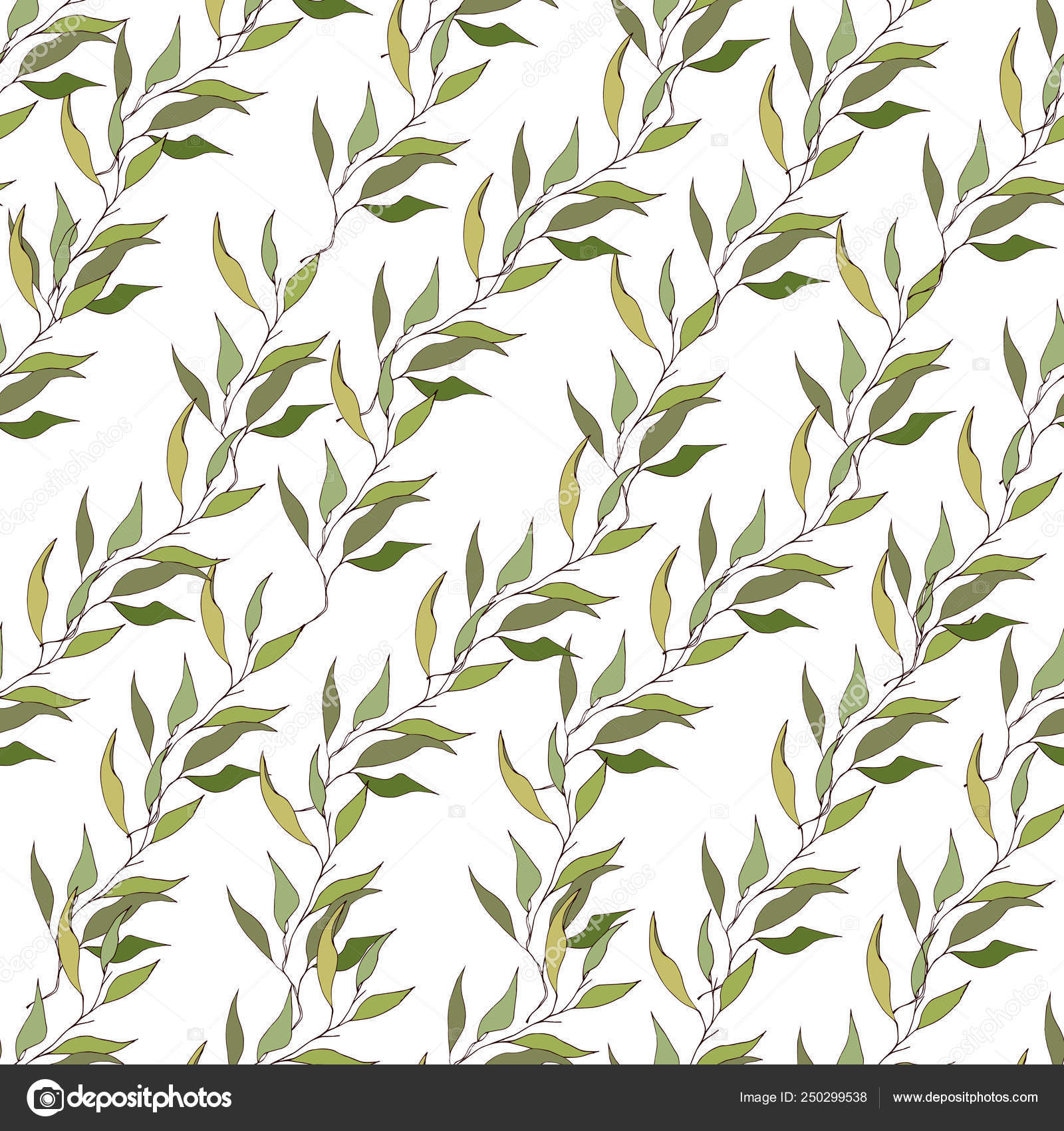 Light Green Leaf Pattern Background
