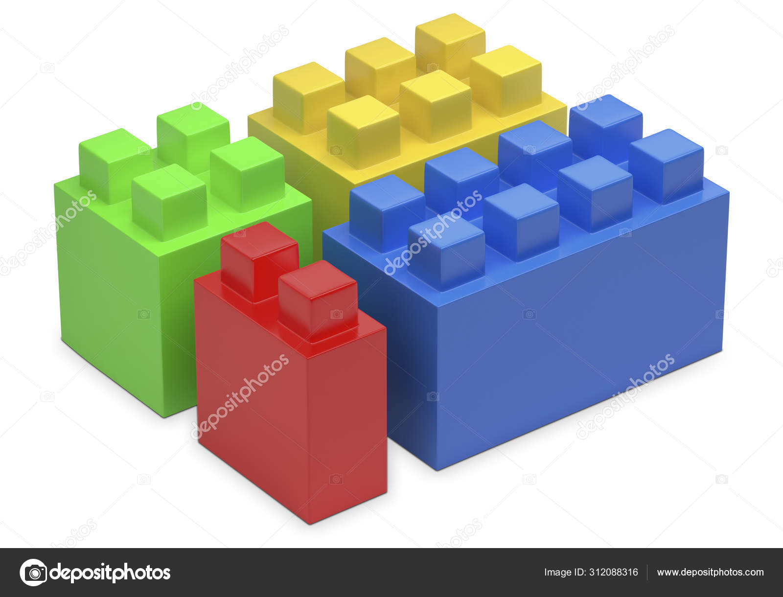 Construction Model Render Educational Games Lego Image — Stock Photo ...